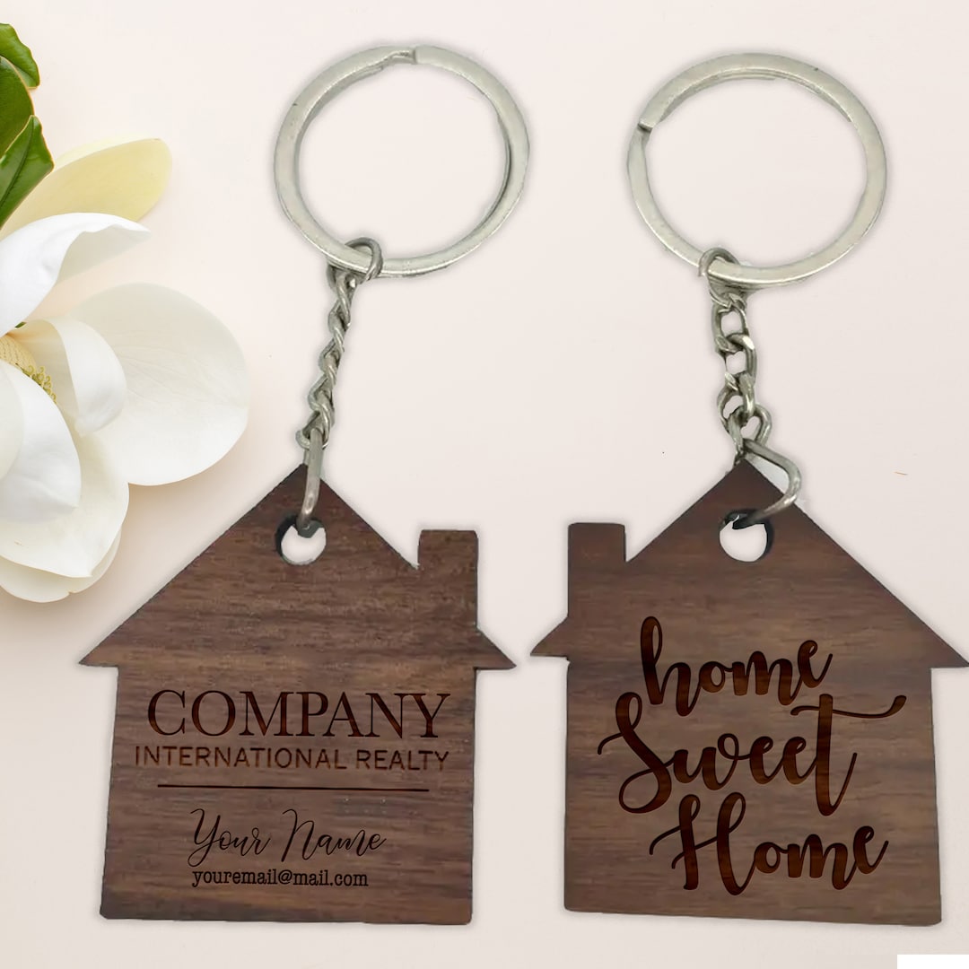 Custom Realtor Keychains, Closing Gift Real Estate, Realtor Marketing ...
