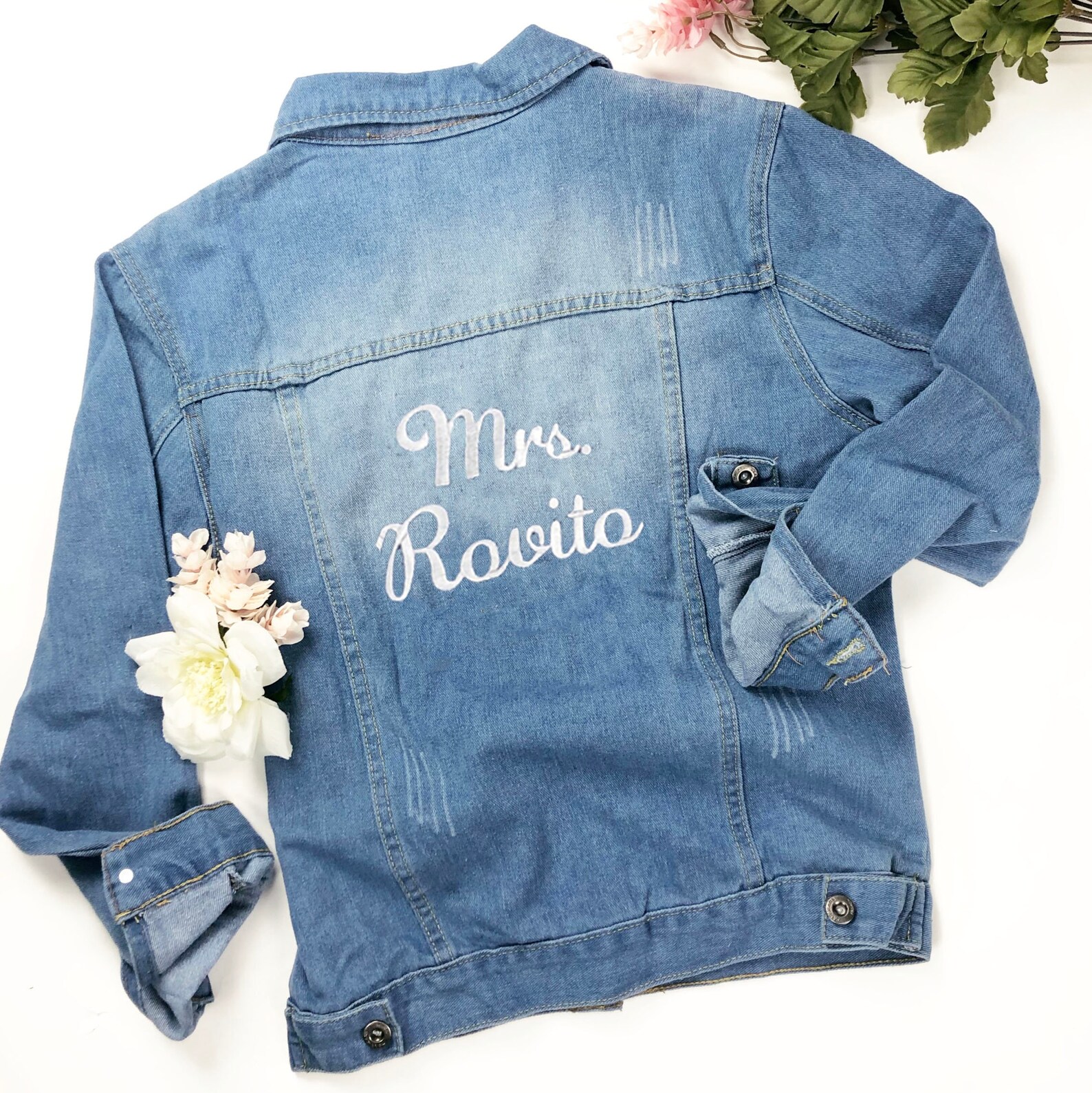 Personalized Jean Jacket Custom Denim Jacket Gift for Bride - Etsy
