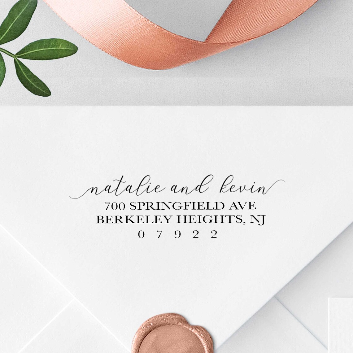 Calligraphy Return Address Stamp Custom Self-inking Wedding | Etsy