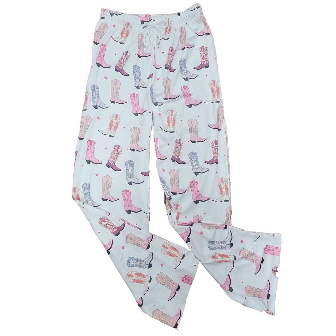 Cowboy Boot Pajama Pants Western Print Pajamas Women's - Etsy