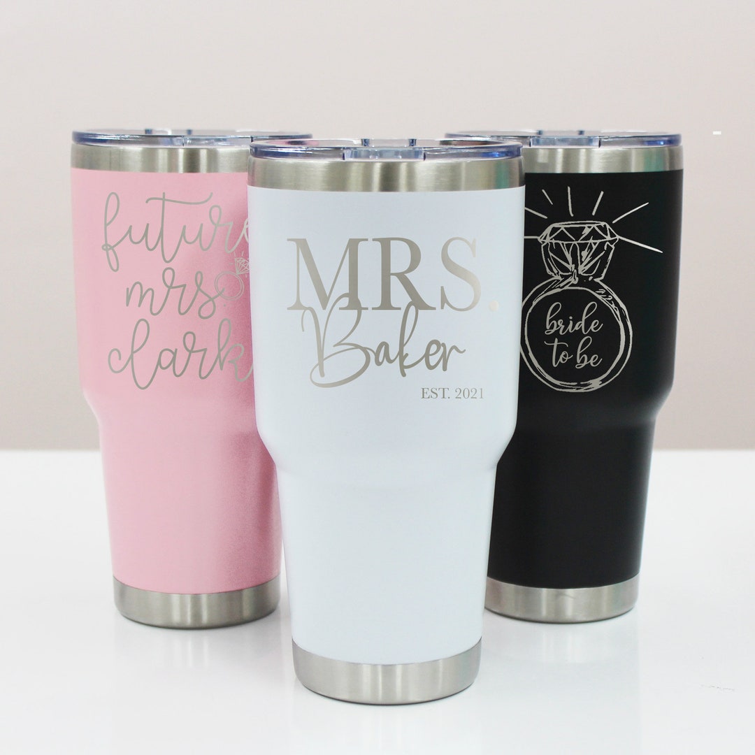 Bride Tumbler, Personalized Bridal Cup, Engagement Gift for Bride to Be ...