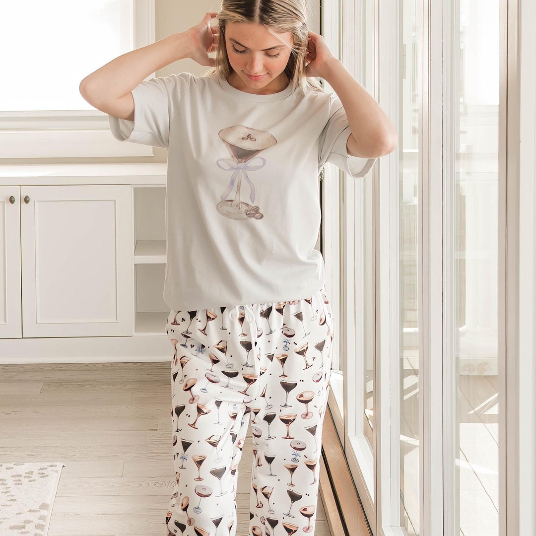 Espresso Martini Pajama Pant, Gift Women, Cocktail Gift, Alcohol Gift ...