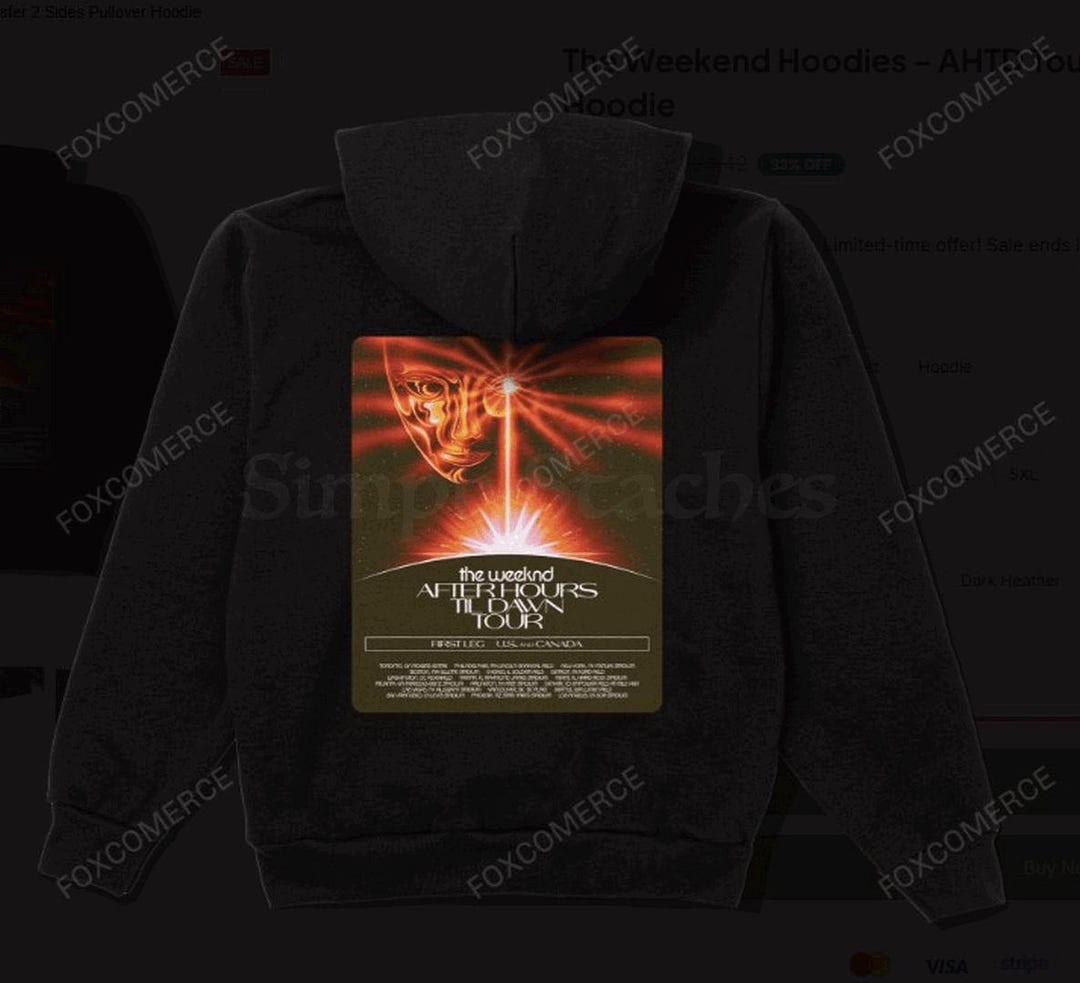 The Weeknd AHTD Tour Poster Double-sided Pullover Hoodie - Etsy