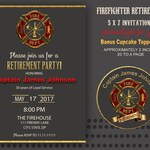 Firefighter retirement invitation fireman retirement party | Etsy