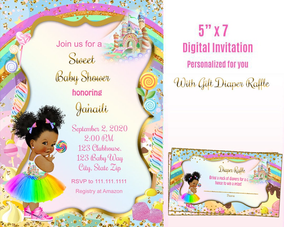 Sweet Candyland Candy Land Baby Shower Invitation Birthday - Etsy