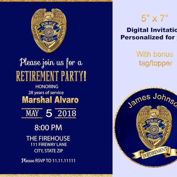 Police Chief Retirement - Etsy