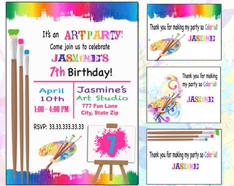 Paint Party Banner, Art Party Banner, Art Party Garland, Paint Splatter ...