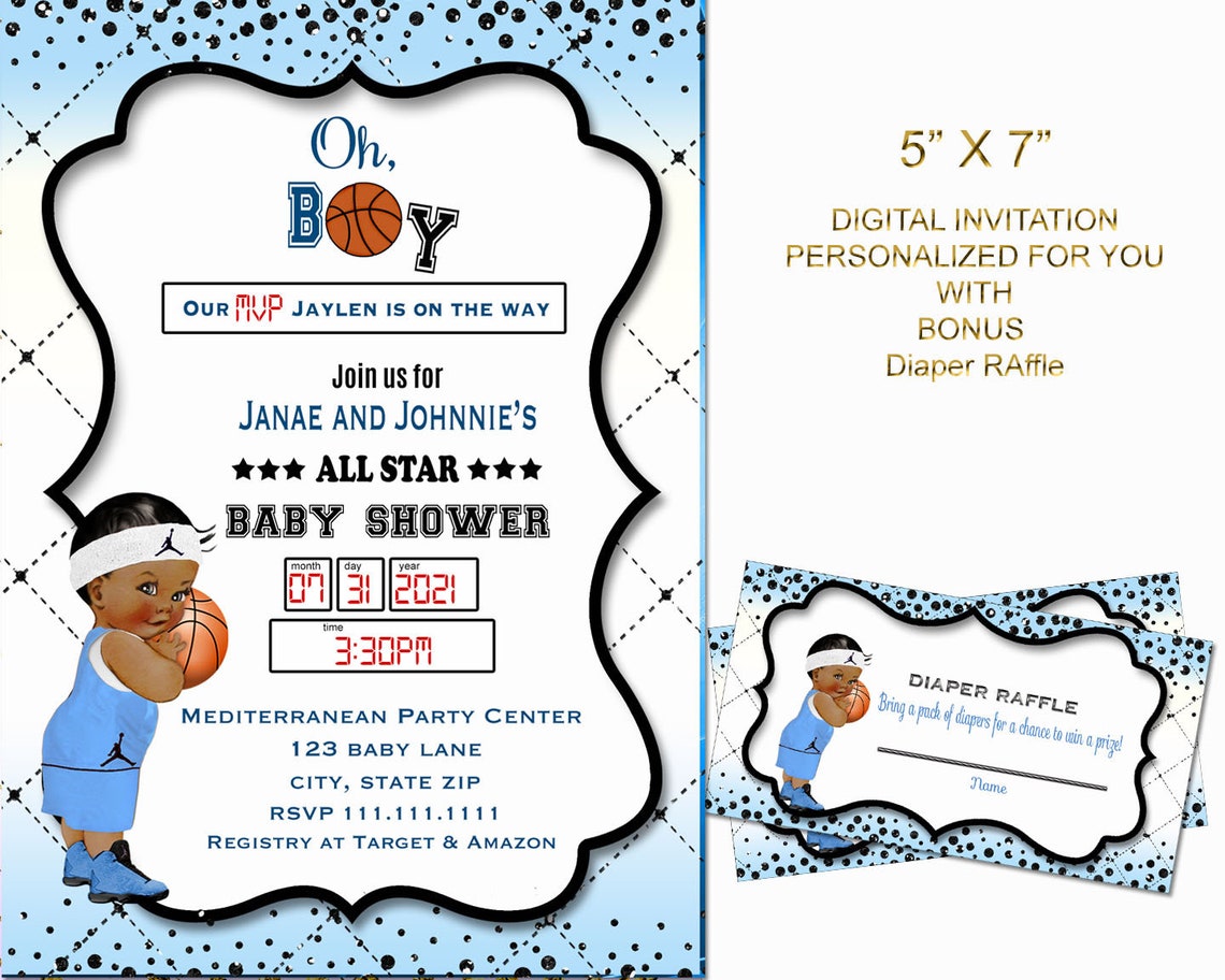 Basketball Baby Shower Invitation MVP Baby Shower Invitation | Etsy