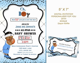 Basketball Baby Shower Invitation, MVP Baby Shower Invitation, All Star ...