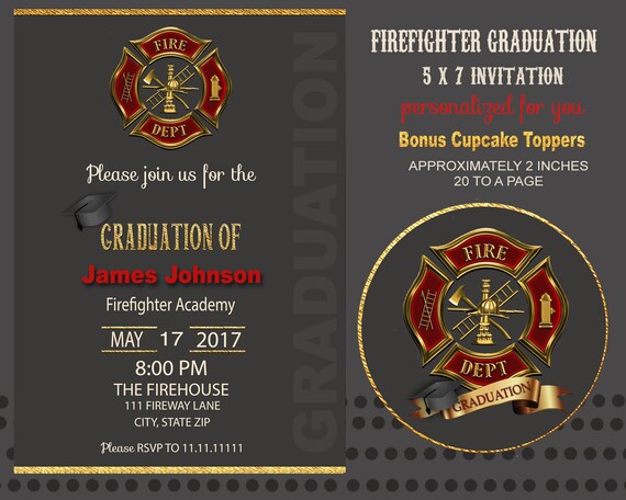 Firefighter Graduation Firefighter Academy Graduation Bonus - Etsy