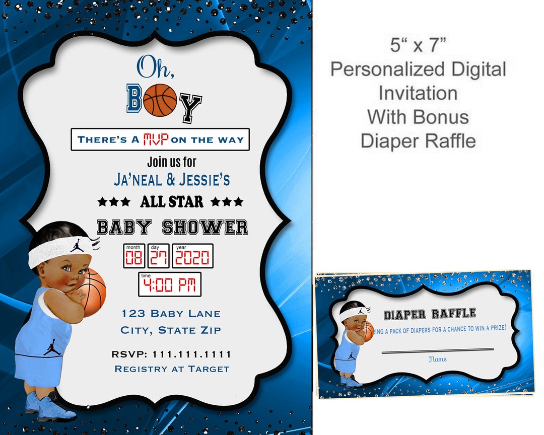MVP Baby Shower Invitation: All-star Basketball Theme (digital Download ...