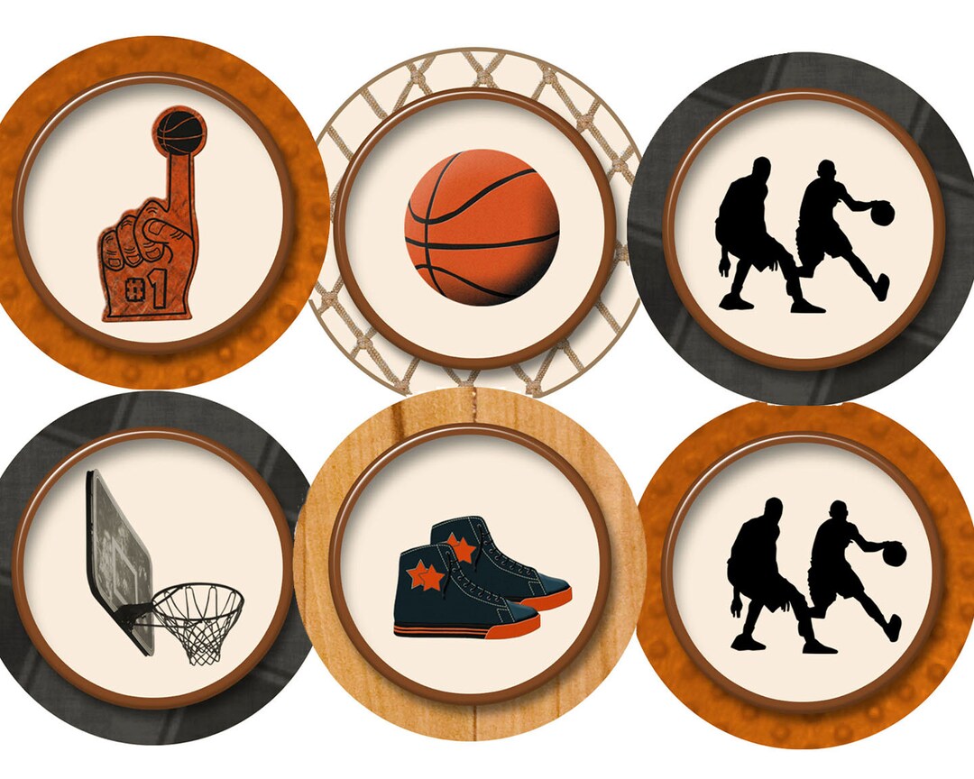 Basketball Cupcake Topper, Basketball Cupcake Topper Basketball Party ...