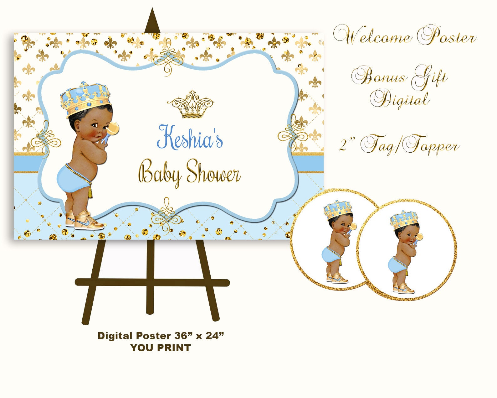 Prince welcome sign Prince welcome poster sign light blue | Etsy