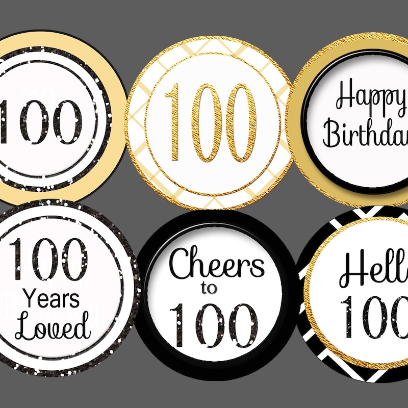 100th Cupcake Topper - Etsy