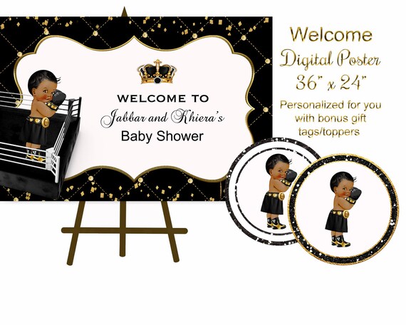 Little Champ Welcome Poster Prince Baby Shower Prince | Etsy