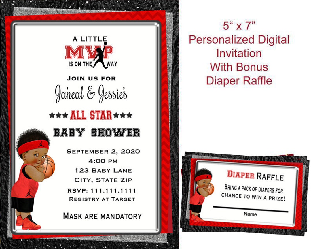 Basketball Baby Shower Invitation, MVP Baby Shower Invitation, All Star ...