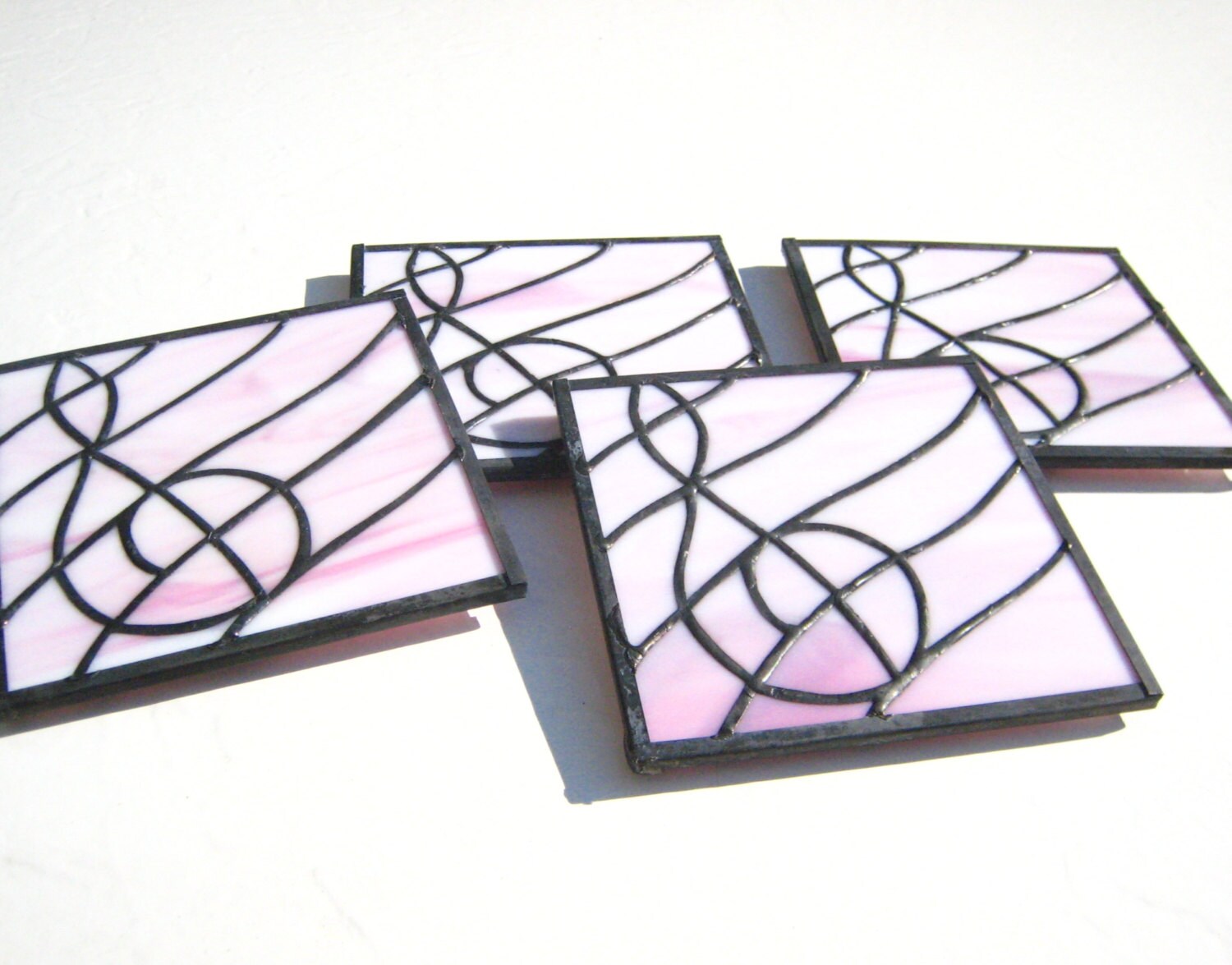 Hand-crafted, Stained Glass Coasters With Treble Clef and Musical Staff ...