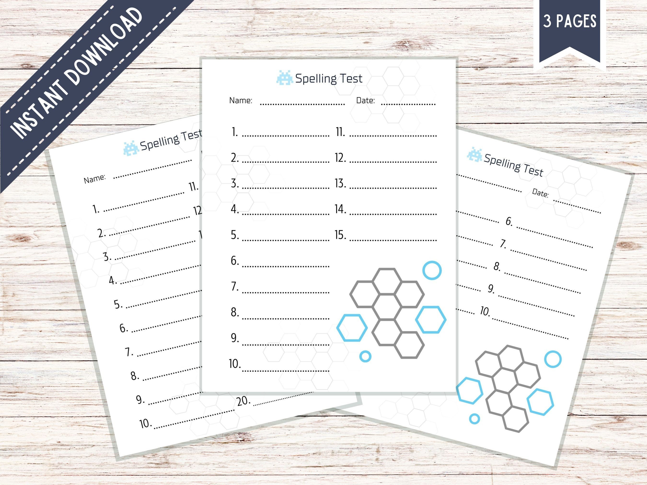 Spelling Test Paper 1 20