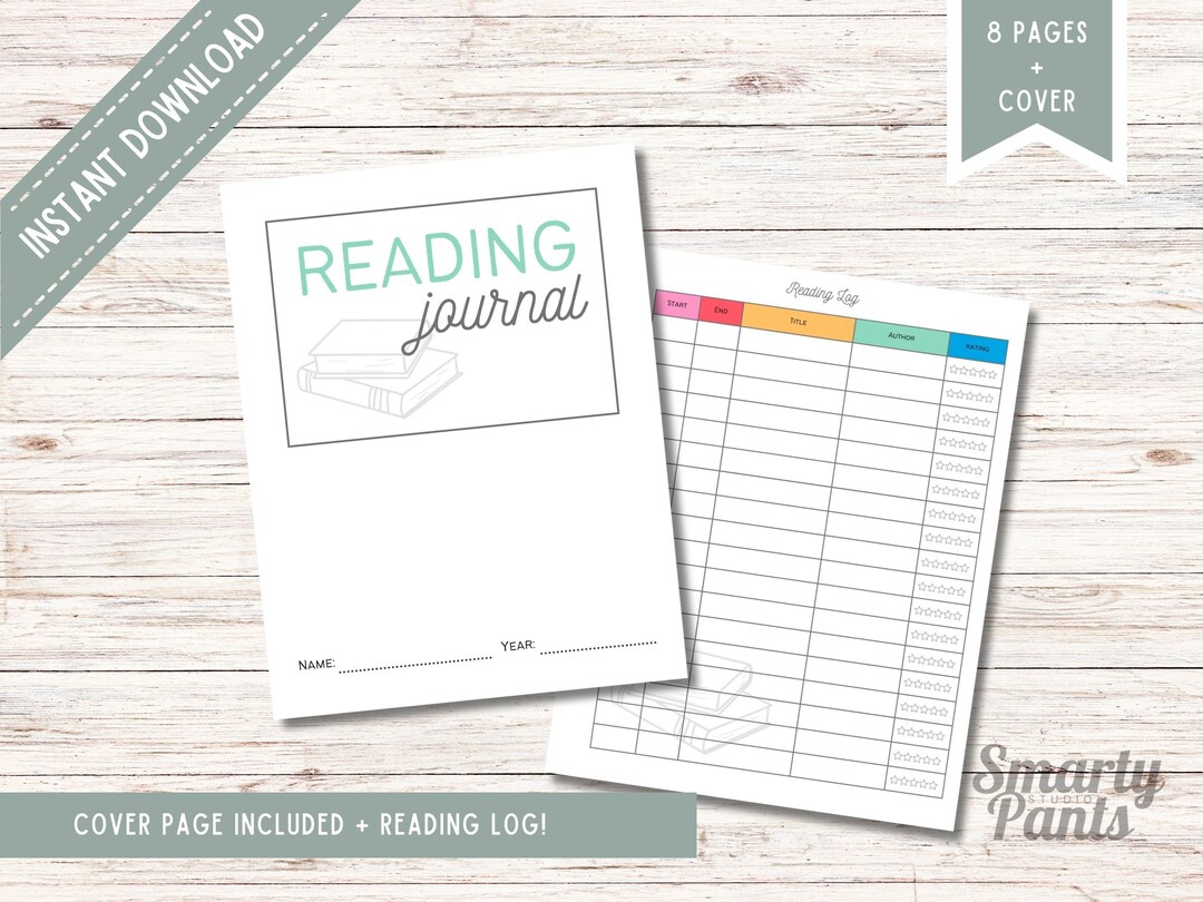 Printable Reading Journal: Reading Log & Comprehension Prompts (PDF ...