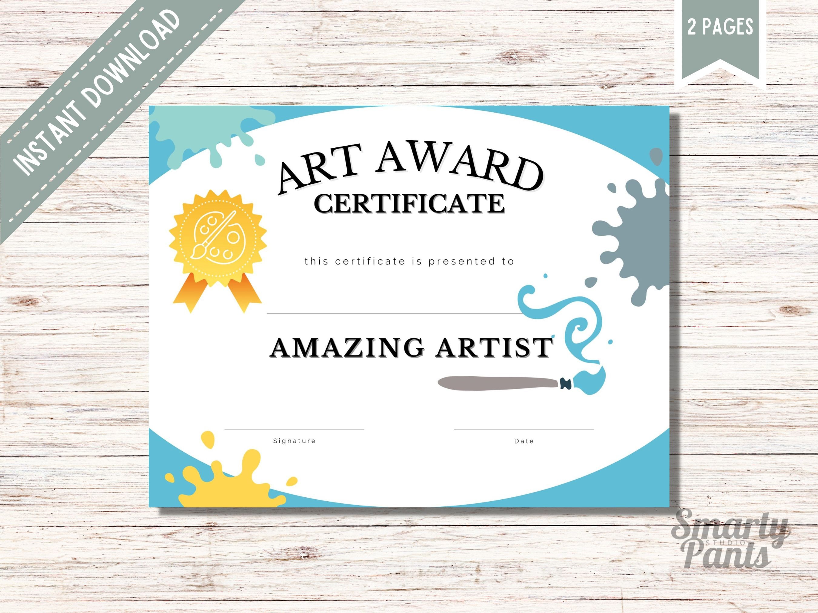 Art Certificate Template