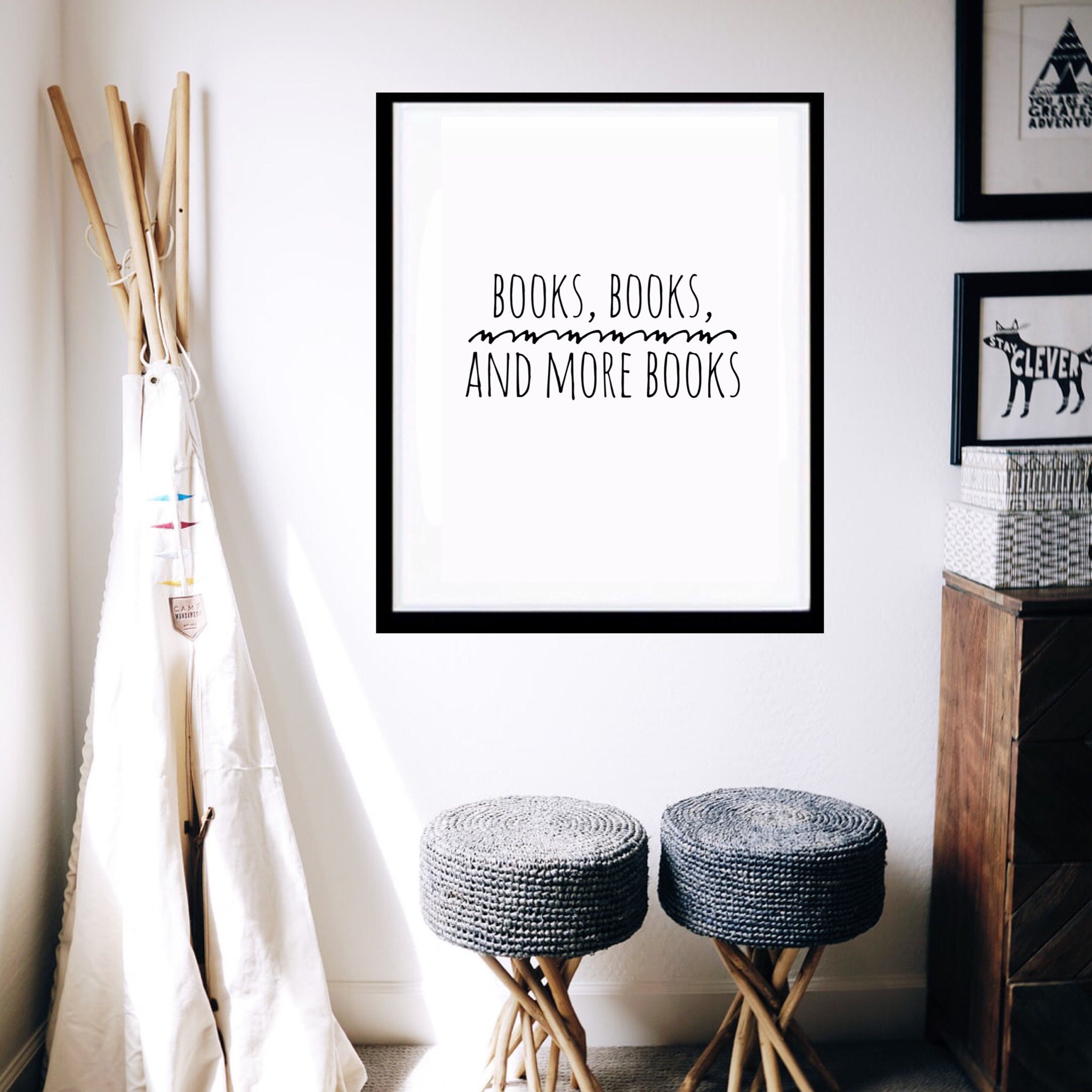 Printable Wall Art, Book Quotes, Black and White Prints, Digital ...
