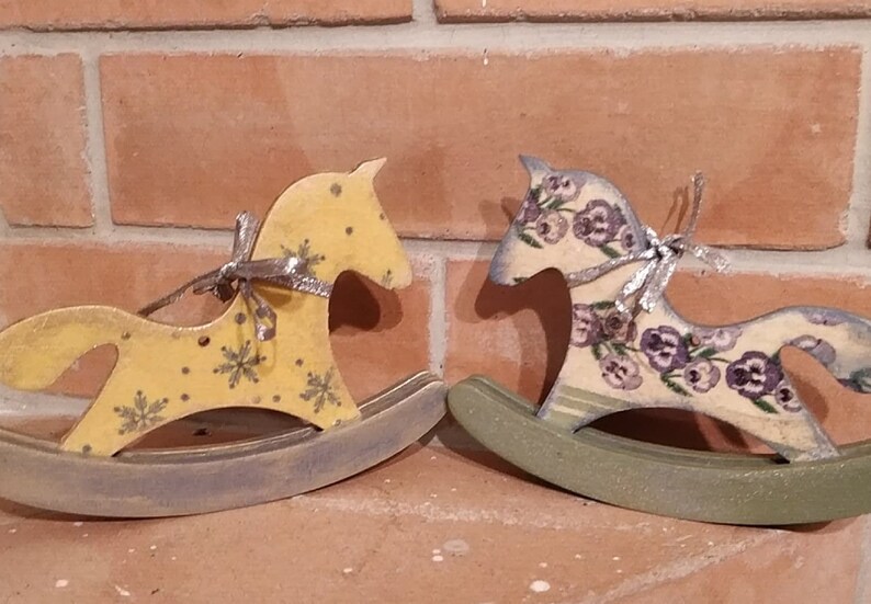 Two Wooden Rocking Horses, Toys - Etsy