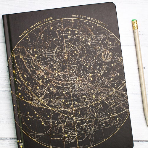 Star Chart Night Sky Hardcover Notebook Graph Paper - Etsy