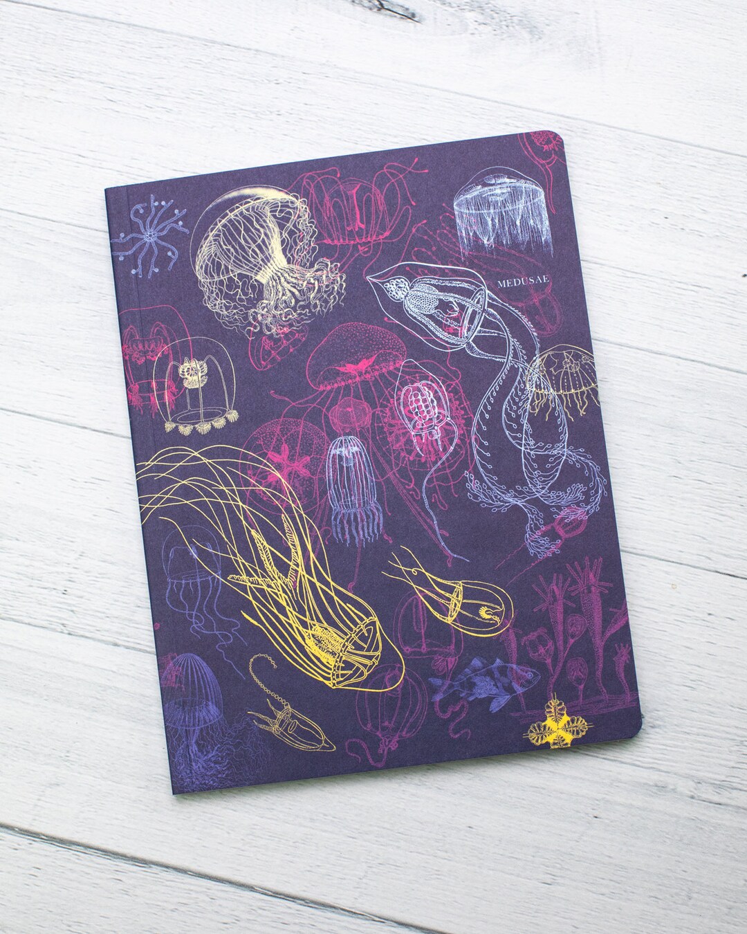 Jellyfish Notebook Softcover Jellyfish Print Recycled Notebook, Marine ...