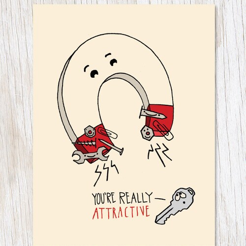 Attractive Magnet Physics Card Physics Gift Science Love - Etsy