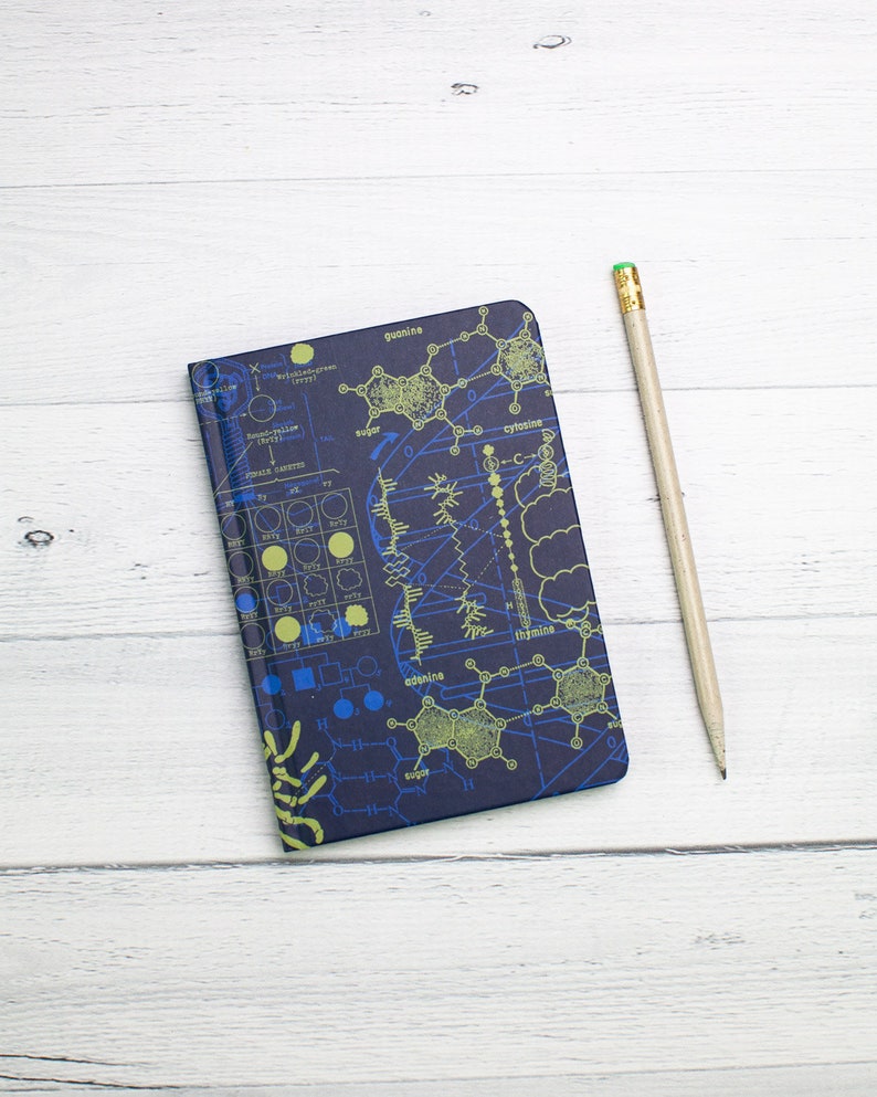 Genetics Mini Hardcover Notebook DNA Microbiologist Dot - Etsy