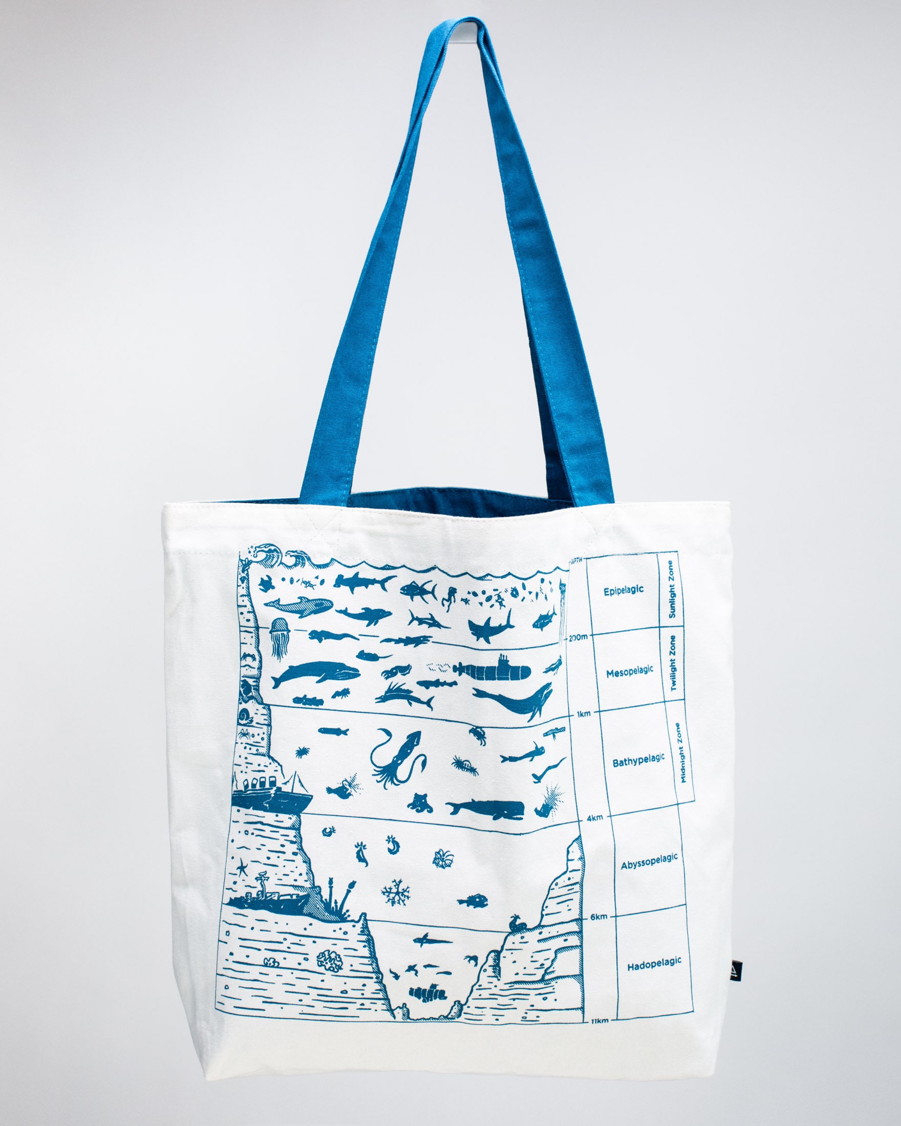 Beneath the Waves Tote Bag Reversible Tote Marine Biology - Etsy