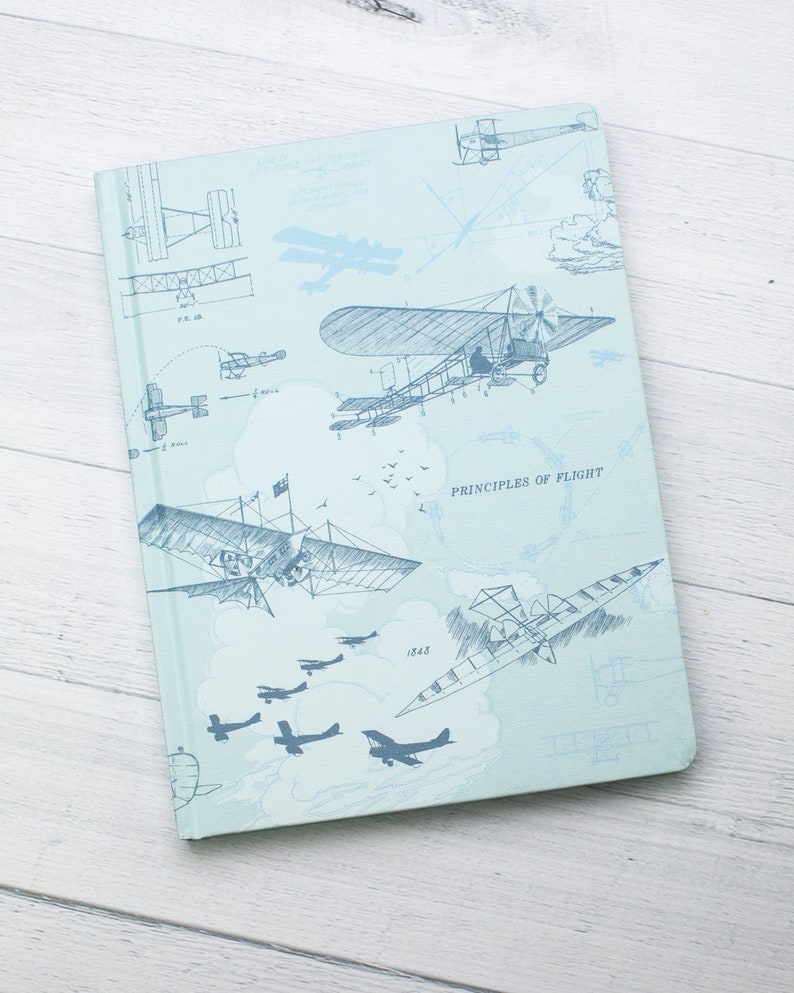 Aviation Hardcover Notebook Dotted Journal Recycled - Etsy