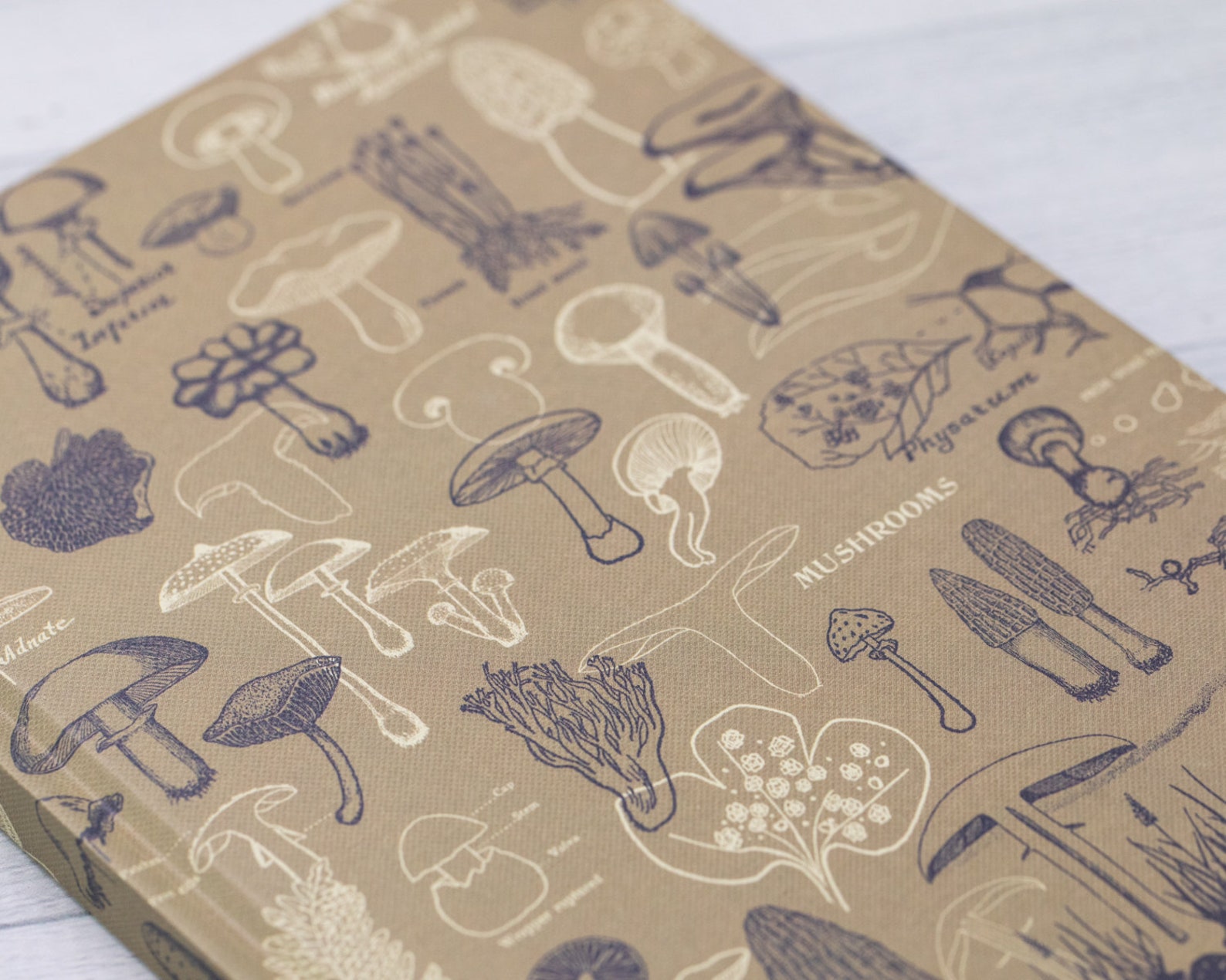 Mushroom Notebook Hardcover Dot Grid Journal Nature - Etsy