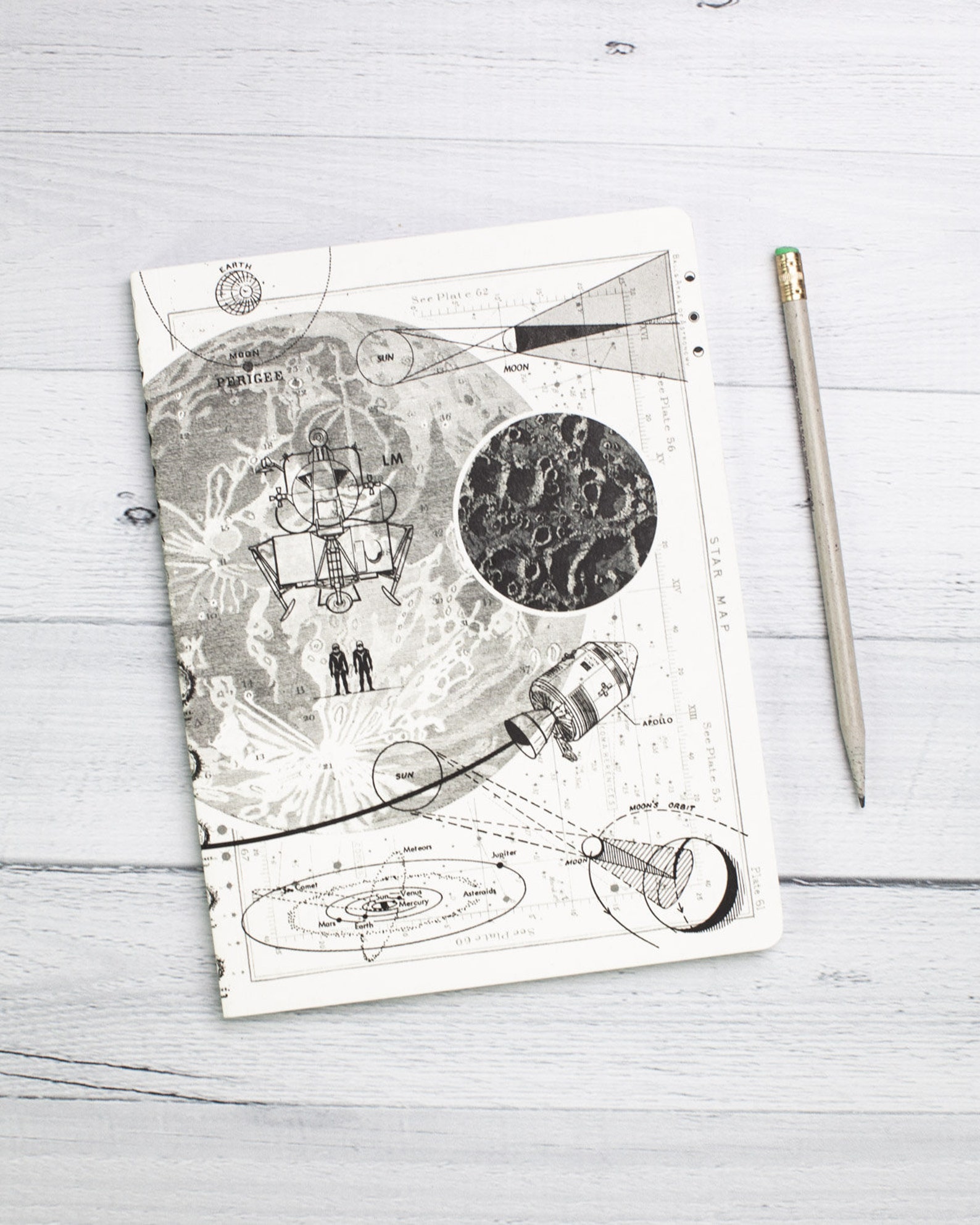 Moon Notebook Softcover Astronomy Gifts Astrophysics - Etsy
