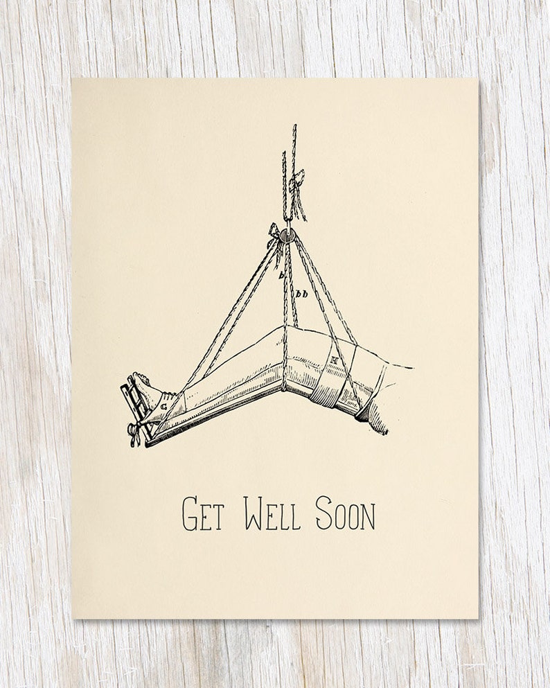 Get Well: Leg Illustration Card Anatomy Gift Biology Gifts - Etsy