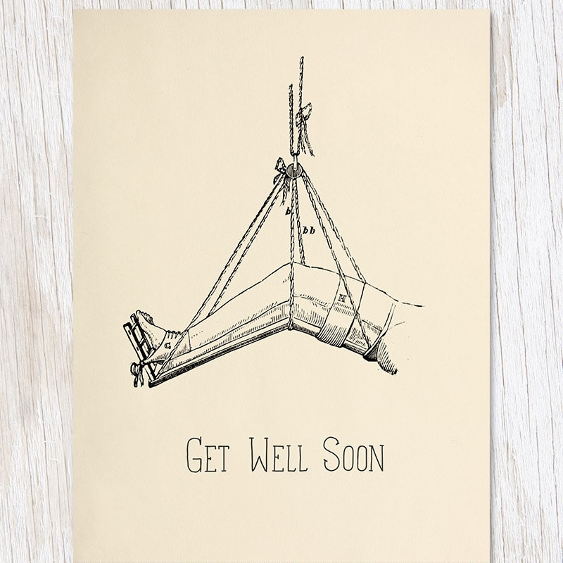 Broken Leg Card - Etsy