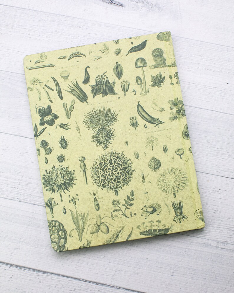Botanical Print Notebook Hardcover Science Notebook - Etsy