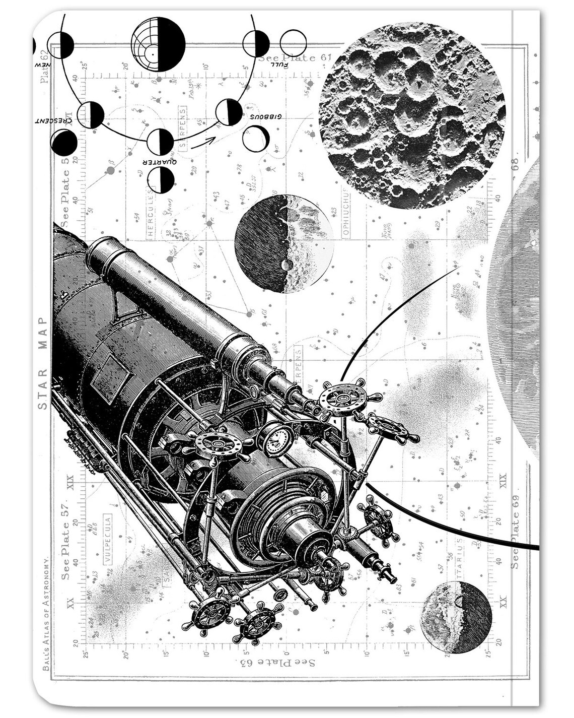 Moon Notebook Softcover Astronomy Gifts Astrophysics - Etsy