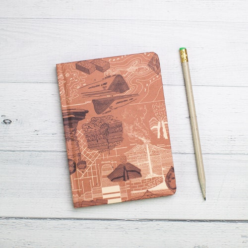 Geology Notebook Hardcover Recycled Notebook Dot Grid - Etsy
