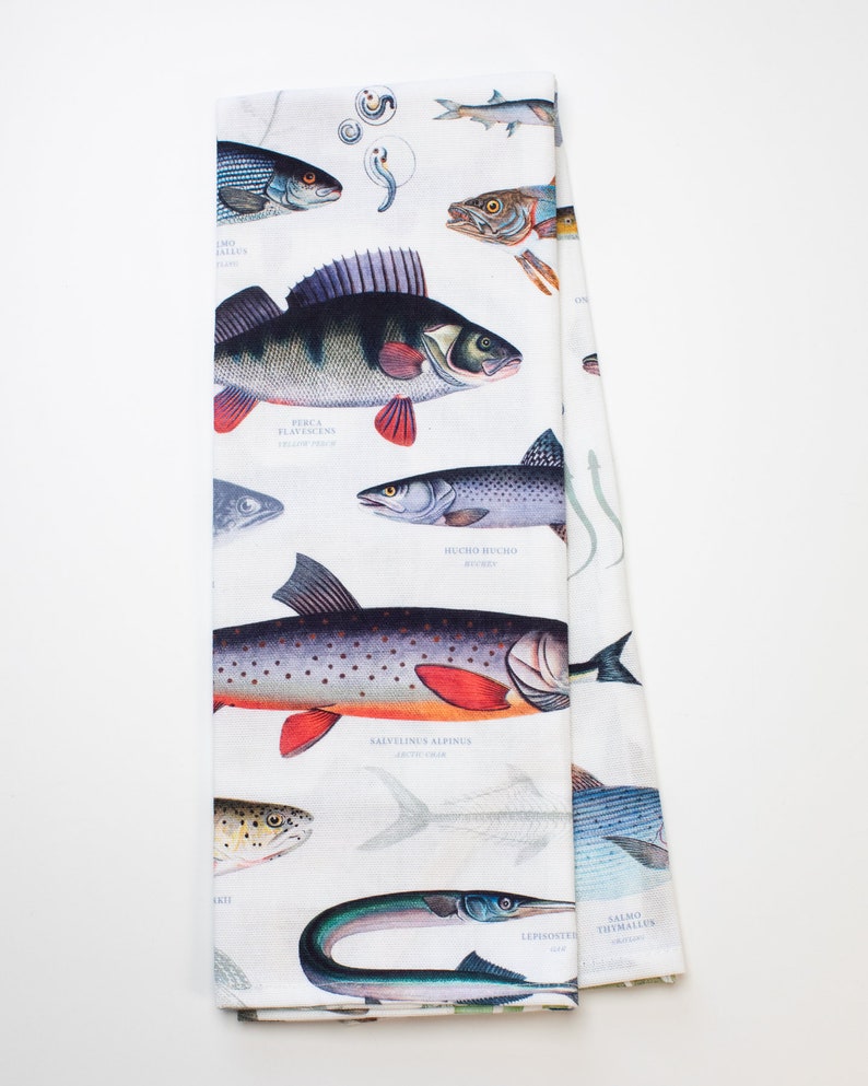 Freshwater Fish Tea Towel Biology Gifts Marine Prints - Etsy