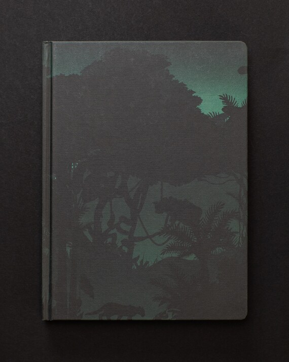 Nightfall in the Jungle Black Paper Notebook Dark Matter - Etsy