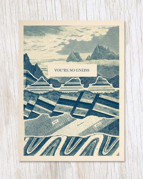 You're so Gneiss Geology Card Geologist | Etsy