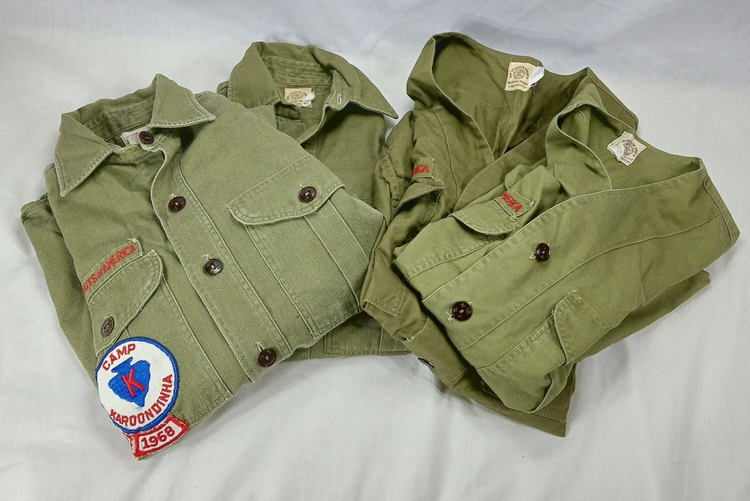 Vintage Boy Scout BSA Uniform Shirts Set of Four Sanforized - Etsy