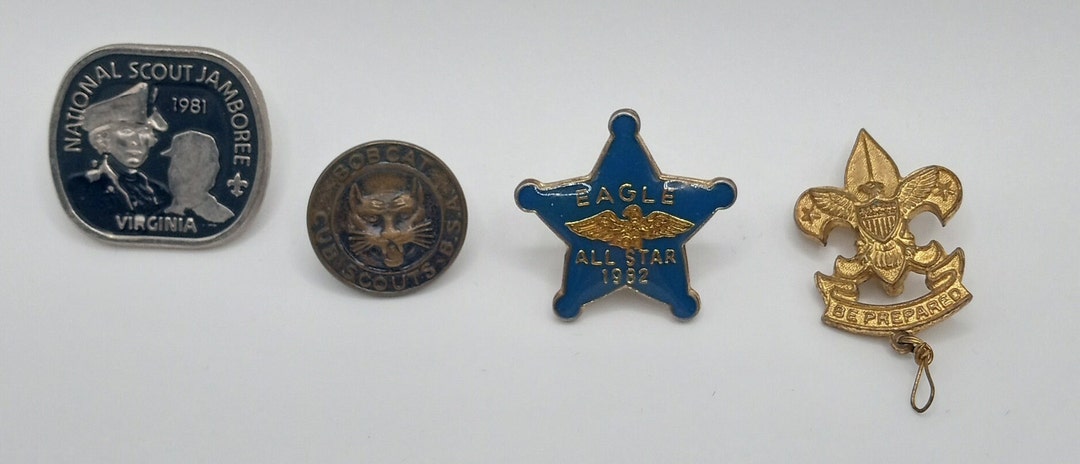 Vintage Pins Boy Scout Eagle All Star BSA Virginia Jamboree Boy Scouts ...
