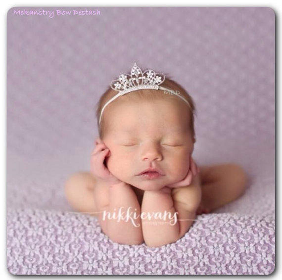 Lilac Princess Tiara Newborn Princess Crown Newborn Crown Headband - Etsy