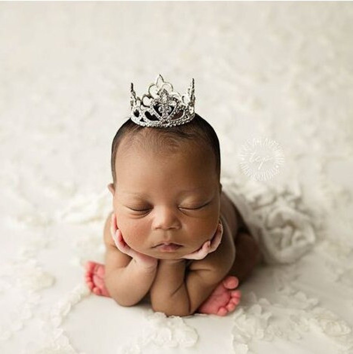 Rhinestone Baby Tiara Newborn Tiara Baby Crown Baby Tiara Tiny Crown ...