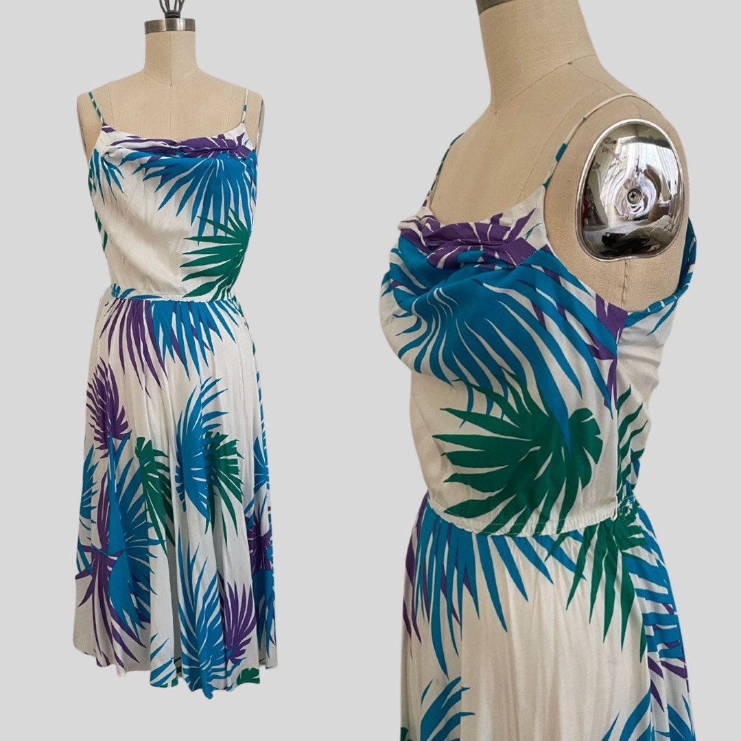 Vintage 80s Blue Hawaii for Liberty House Hawaiian Dress Floral - Etsy