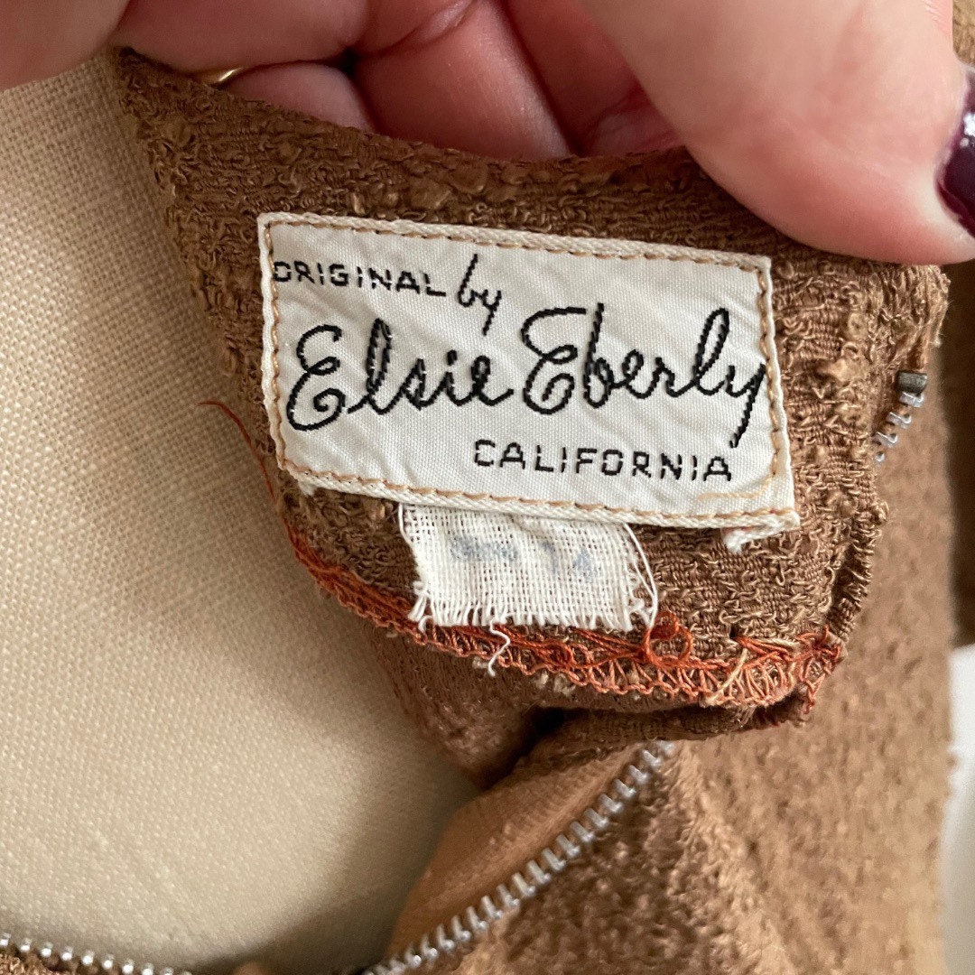 Vintage 50s 60s Brown Dress Shift Wiggle Bombshell Elsie Eberly - Etsy