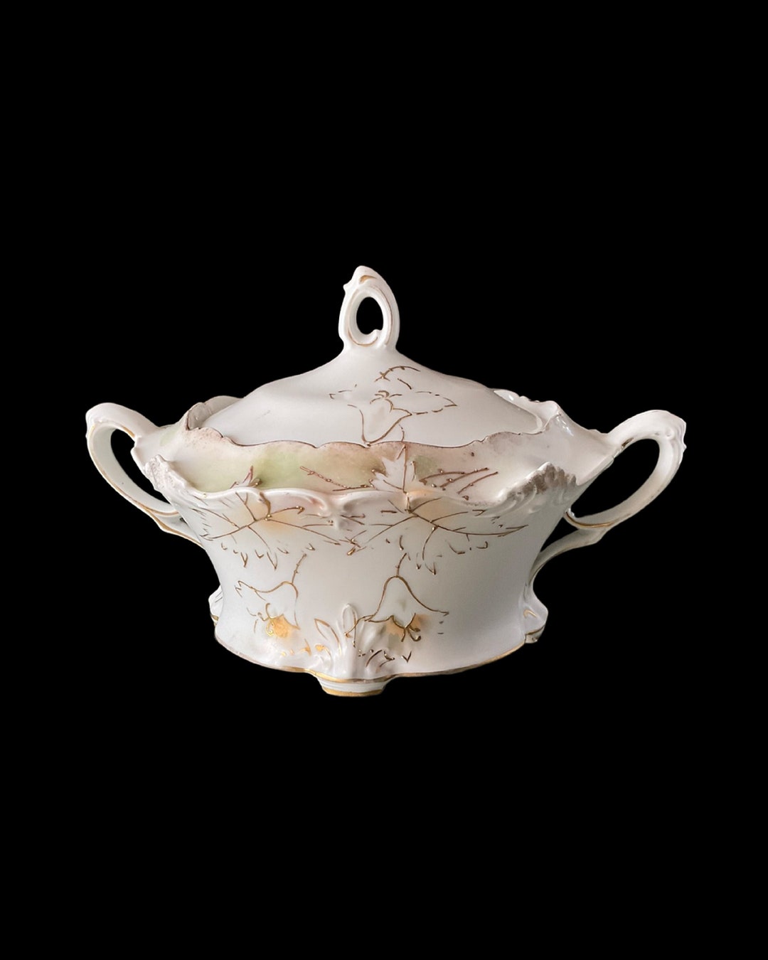 RS Prussia Cracker Jar ( Wheelock Mark) With White Satin Finish and ...