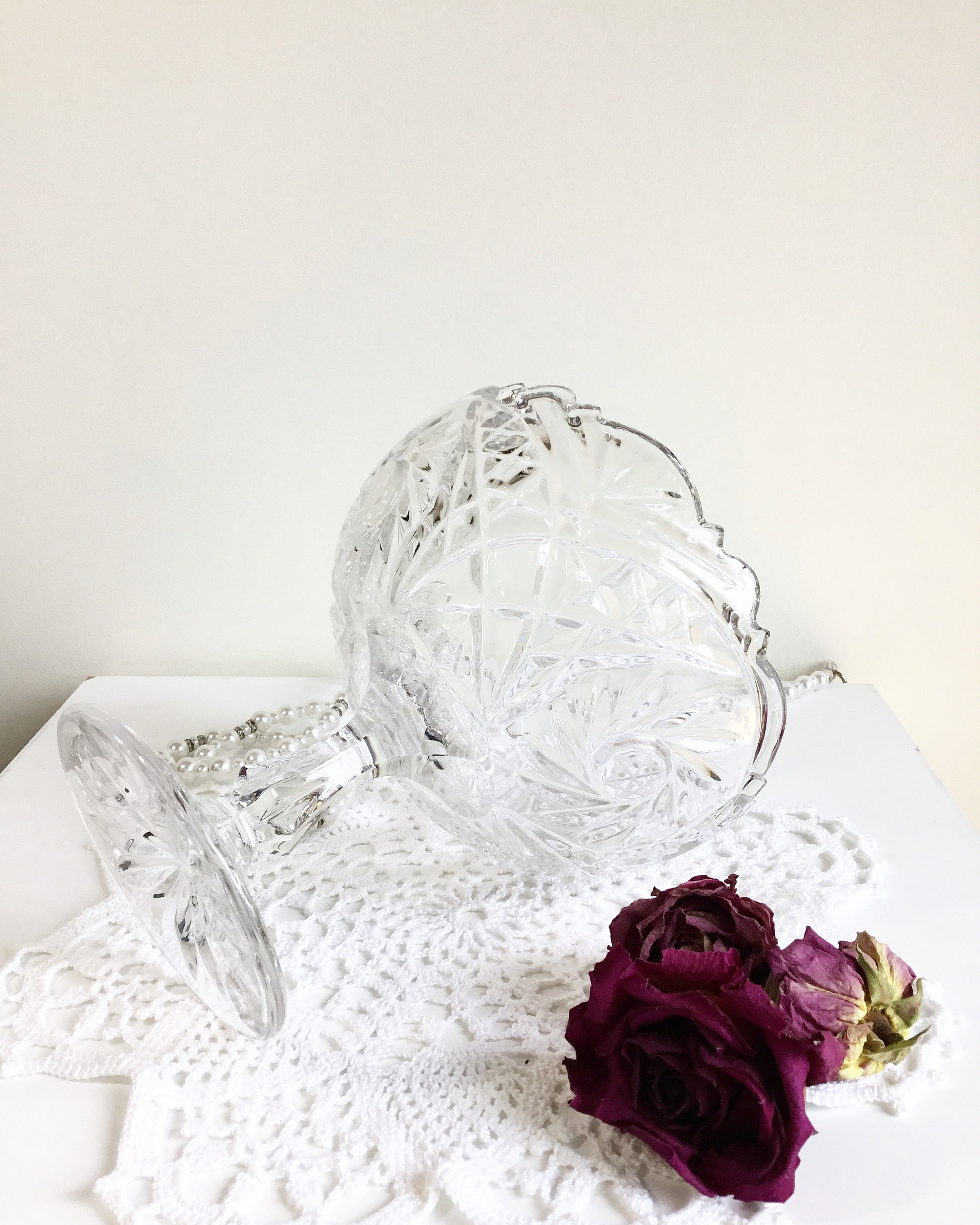 Pressed Glass Compote / Candy Dish | Etsy